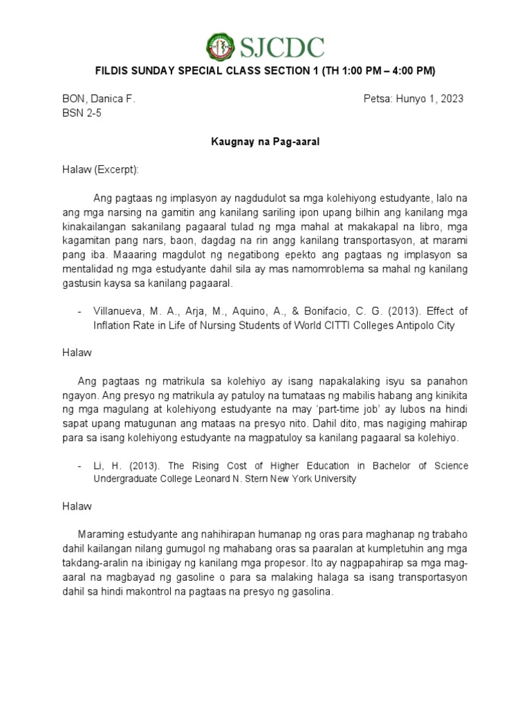 Fildis Finals RRL | PDF