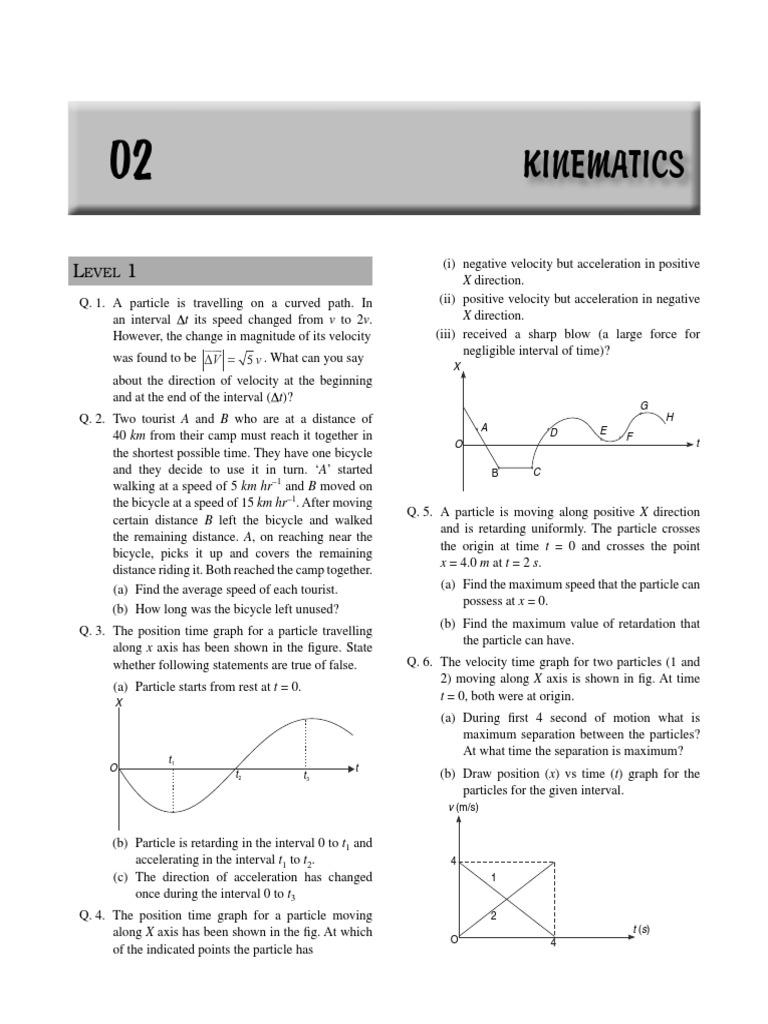 Kinematics Problems and Solutions | PDF | Acceleration | Speed