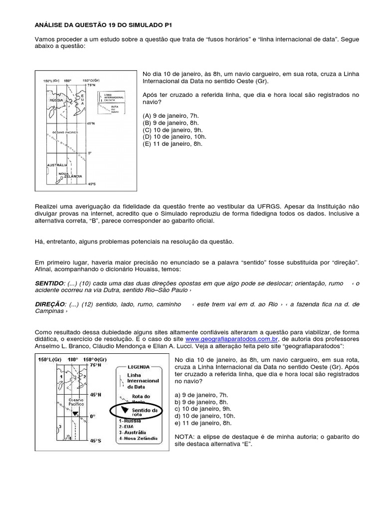 Questc3a3o 19 Do Simulado p1 | PDF | Ciências e Matemática
