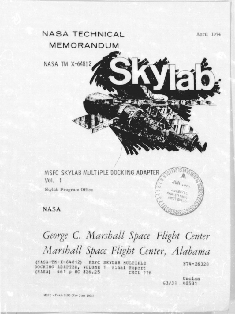 MSFC Skylab Multiple Docking Adapter, Volume 1 | PDF | Marshall Space ...