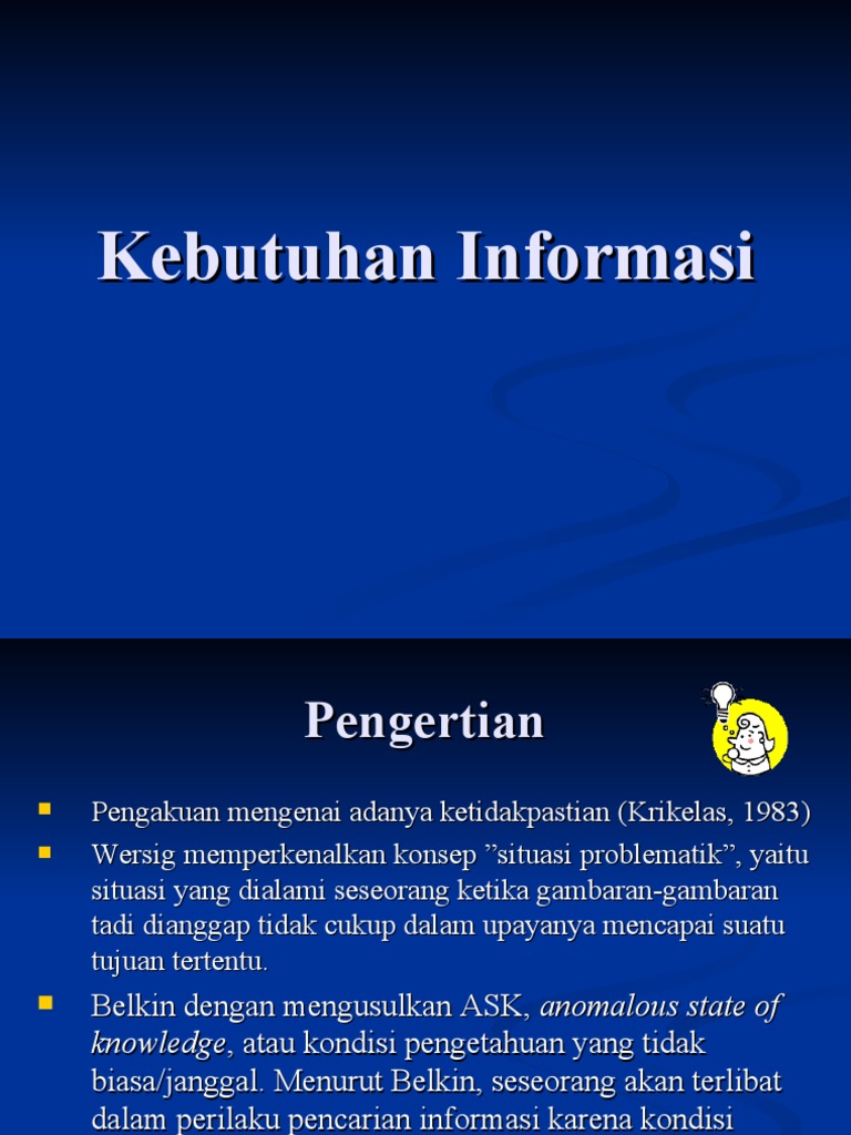 23 Kebutuhan Informasi 2020 | PDF | Pengembangan Diri | Sains & Matematika