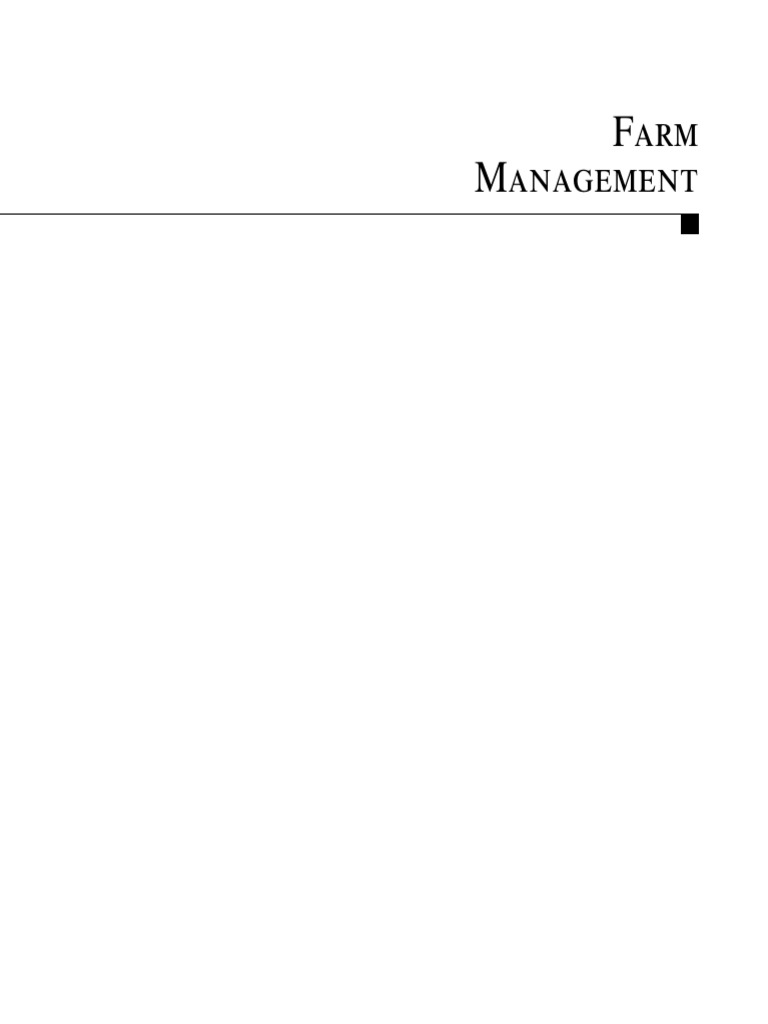 Farm Management | PDF