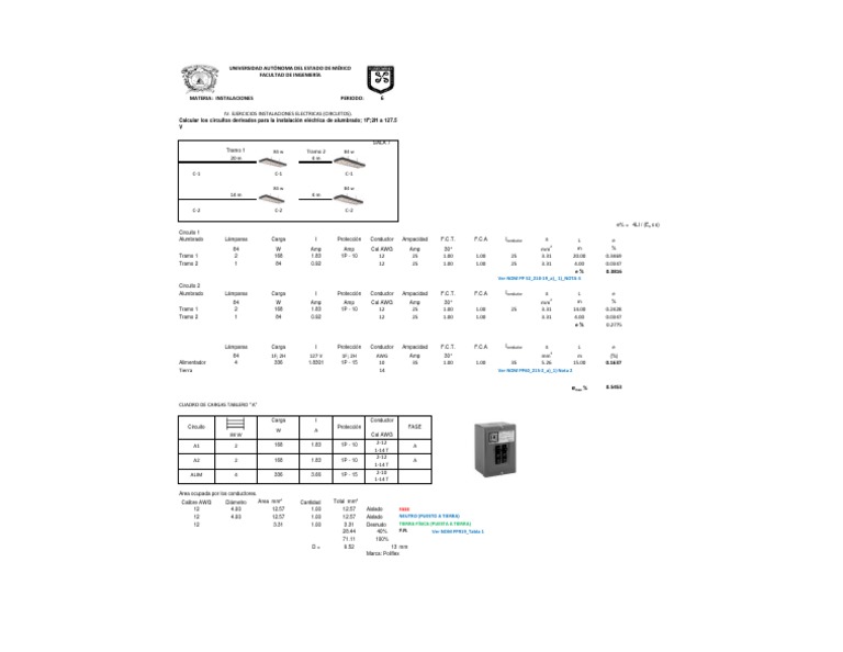 U1 - E3 - Circuitos Alumbrado | PDF