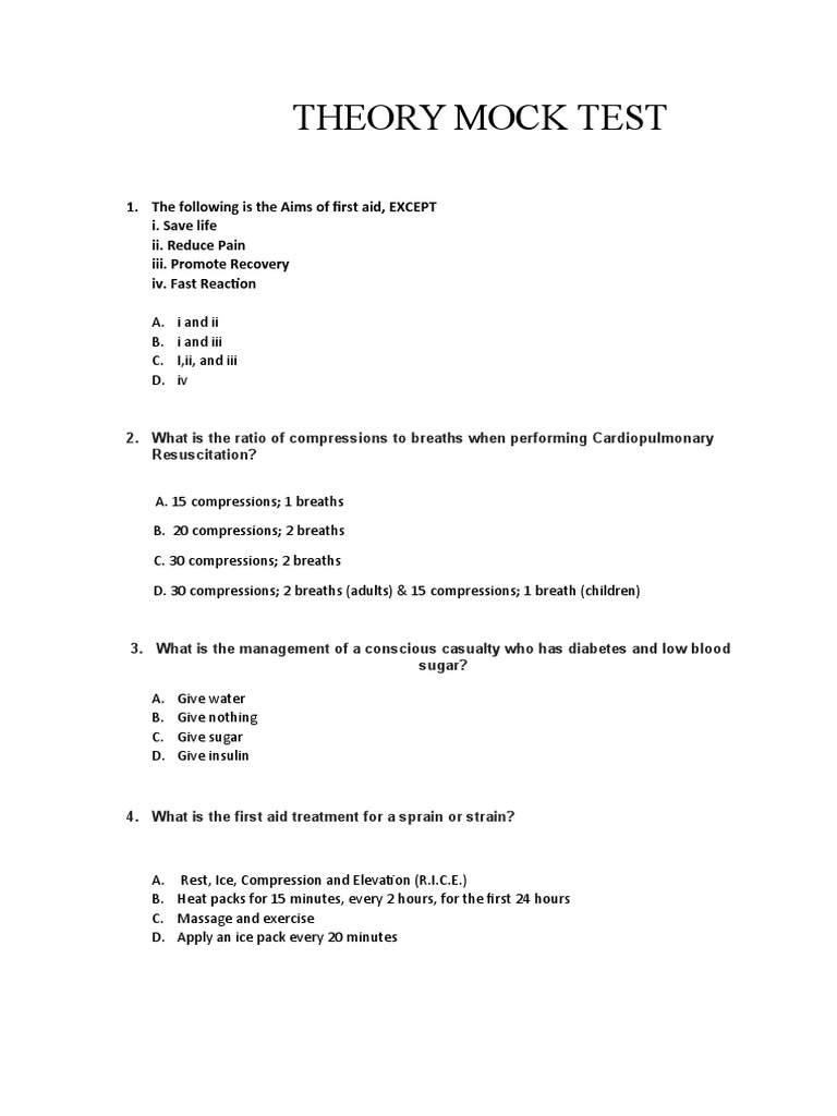 Theory Mock Test | PDF