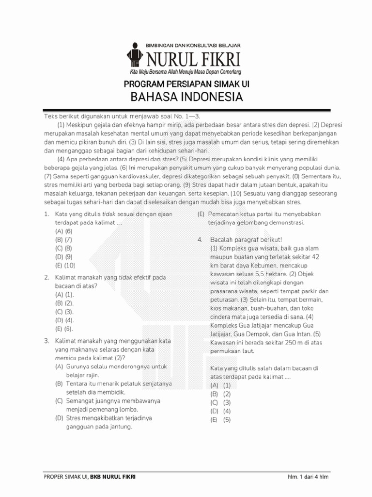 Proper Simak Ui Hari Kedua (B-Indo) | PDF