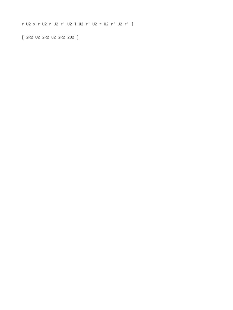 R U2 X R U2 R U2 R' U2 L U2 R' U2 R | PDF
