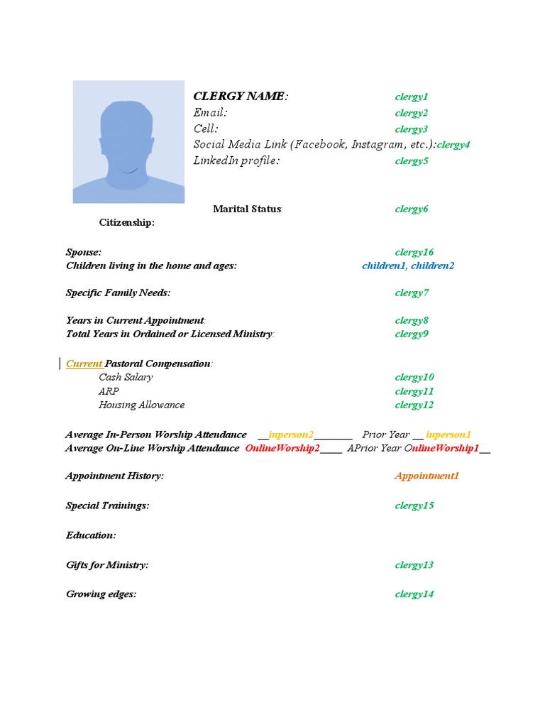 GMC Clergy Profile (Draft Rev. 2) (1) | PDF