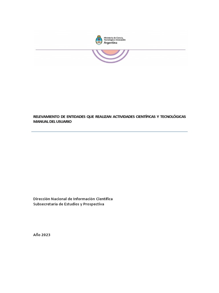 RACT Manual - Usuario - 2023 | PDF | Investigación y desarrollo ...