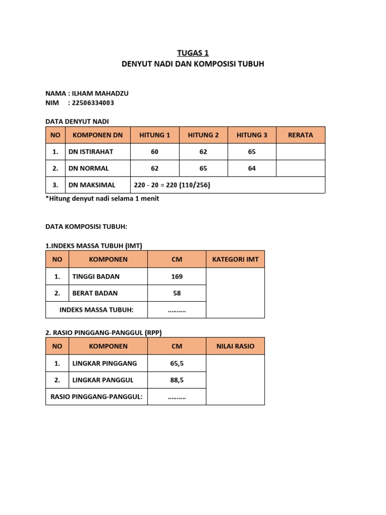 Denyut Nadi Istirahat dan IMT | PDF | Sains & Matematika | Komputer