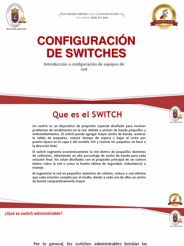 Configuración Switches | PDF | Red de computadoras | Conmutador de red