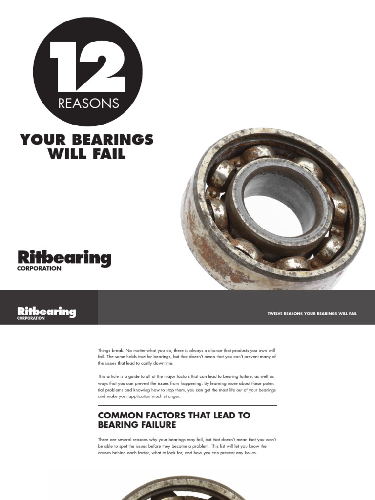 Bearings Fail Pdf Bearing Mechanical Wear