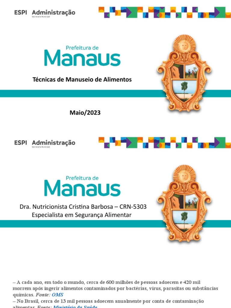 PALESTRA TÉCNICAS DE MANUSEIO DE ALIMENTOS | PDF | Segurança dos ...