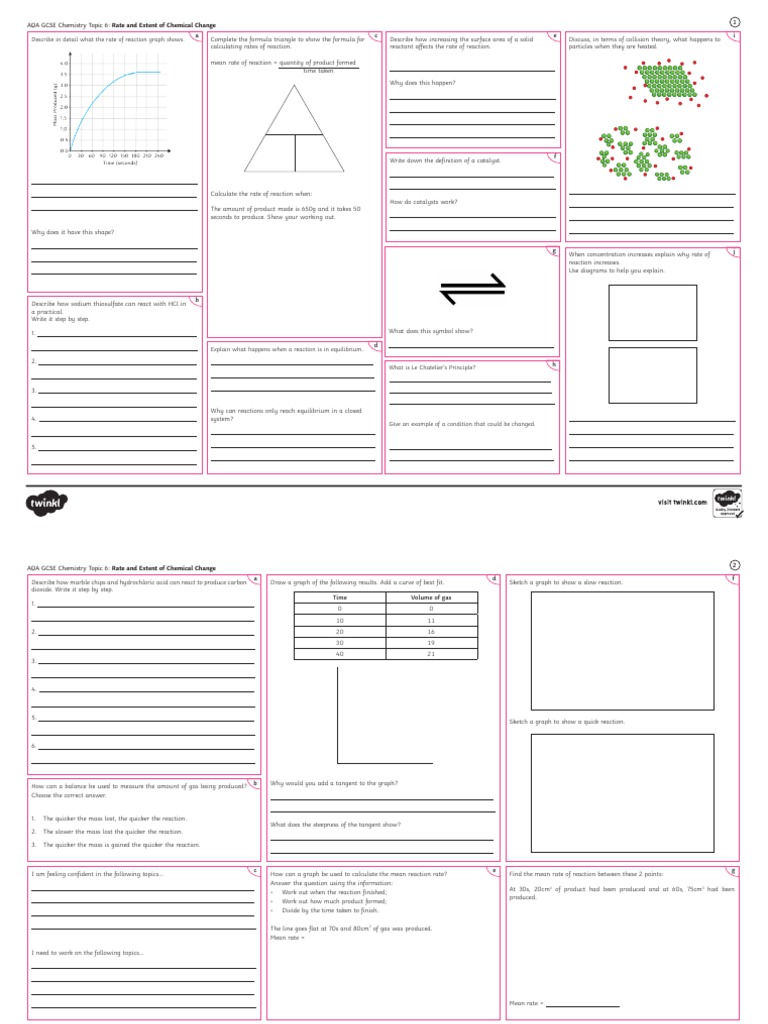 Rate and Extent of Chemical Change | PDF