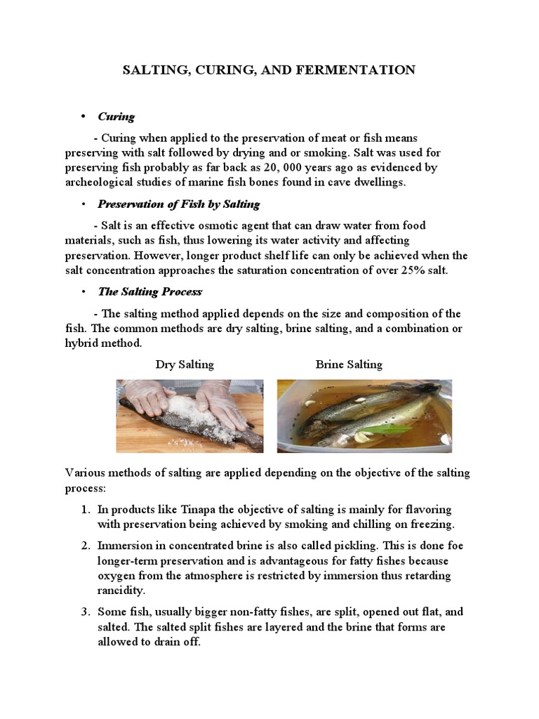 SALTING | PDF | Curing (Food Preservation) | Nitrite