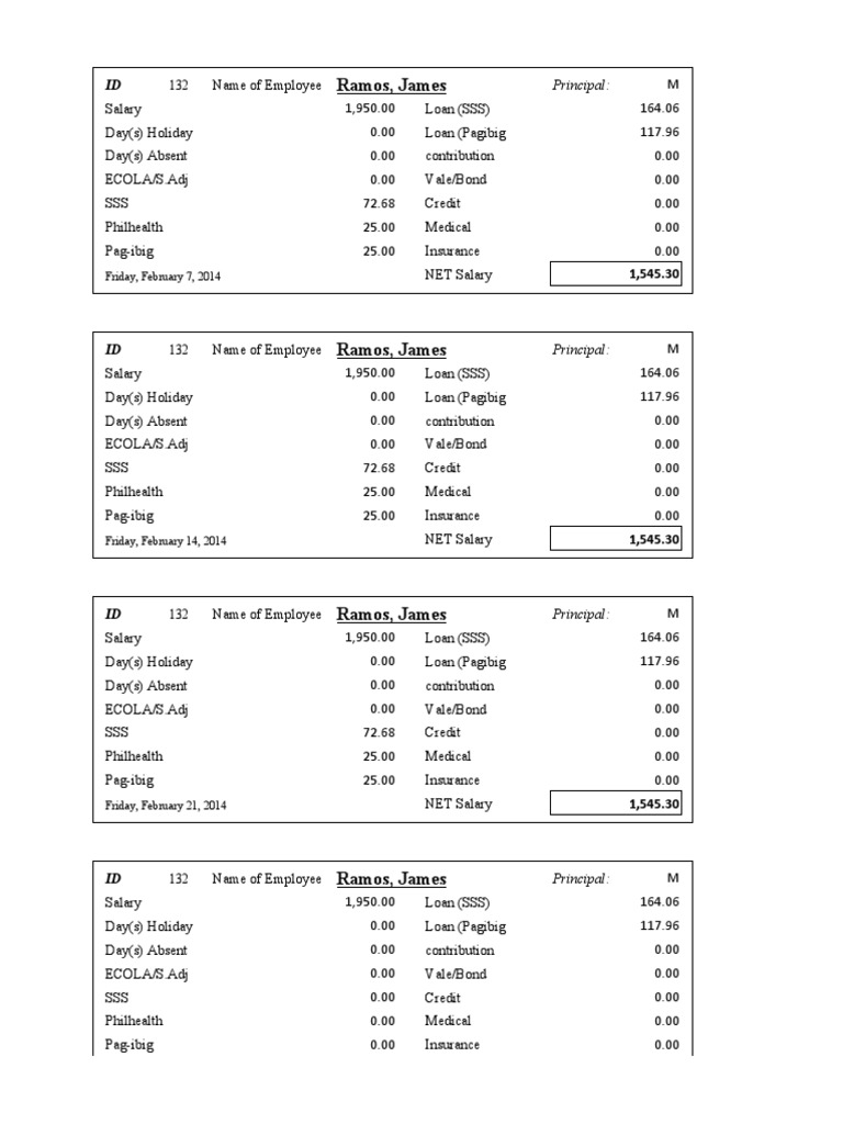 Sample Weekly Payroll | PDF | Payroll Tax | Business