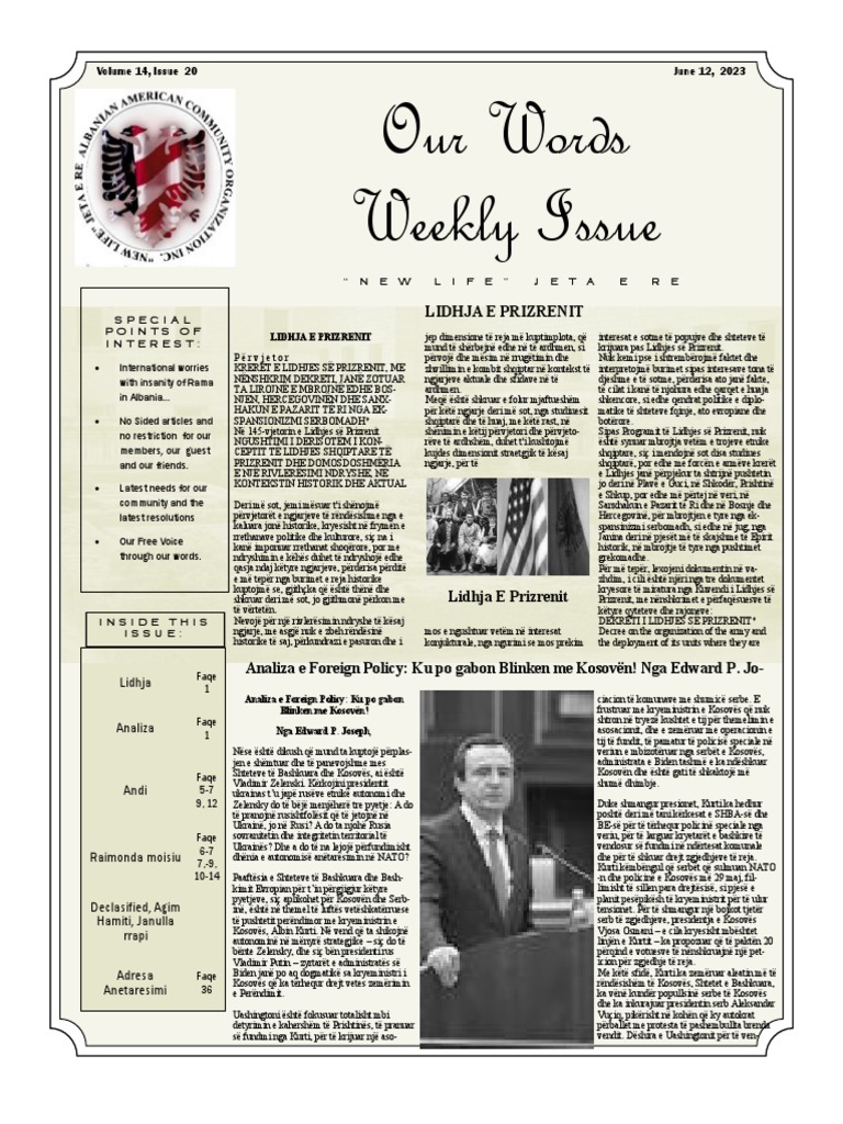 Newsletter Volume 14 Issue 20 | PDF