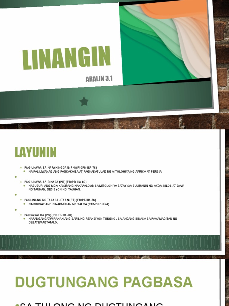 3.1 Linangin | PDF