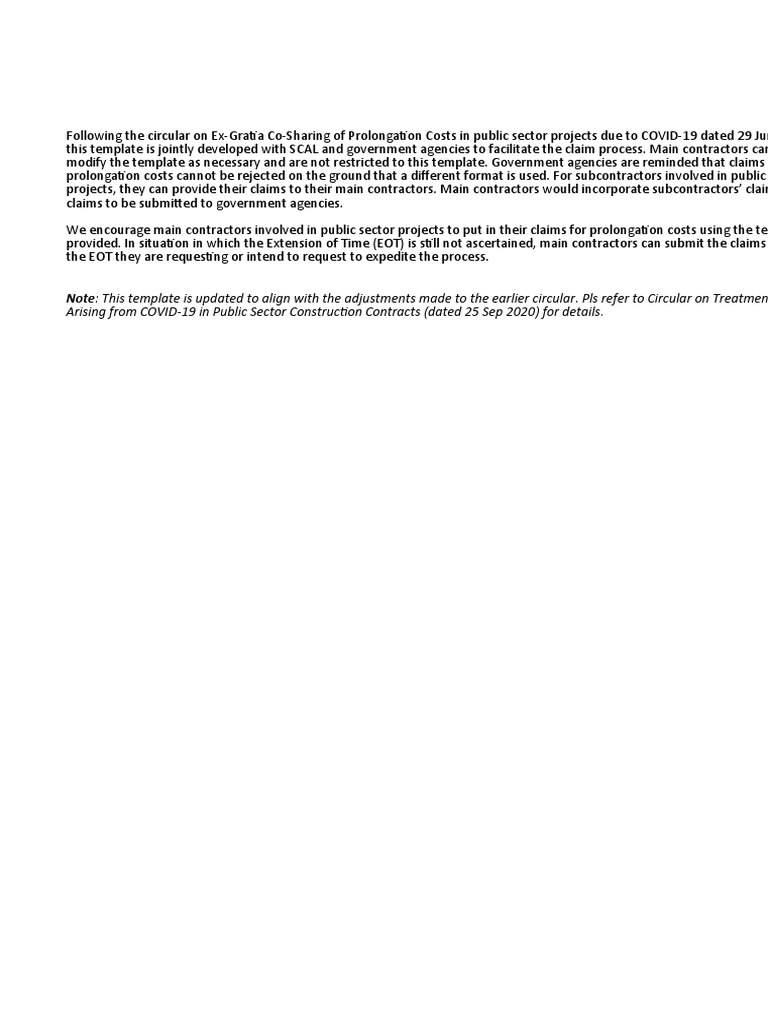 Cost Charge Breakdown-Of-Prolongation-Costs | PDF