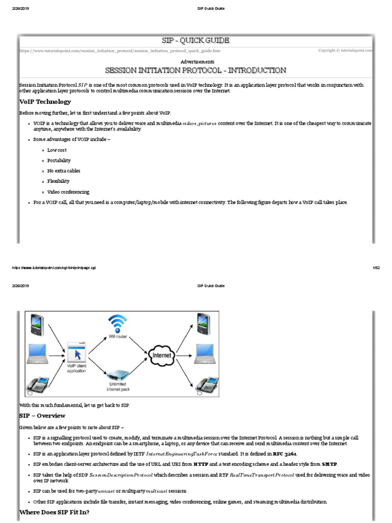 SIP Quick Guide | PDF