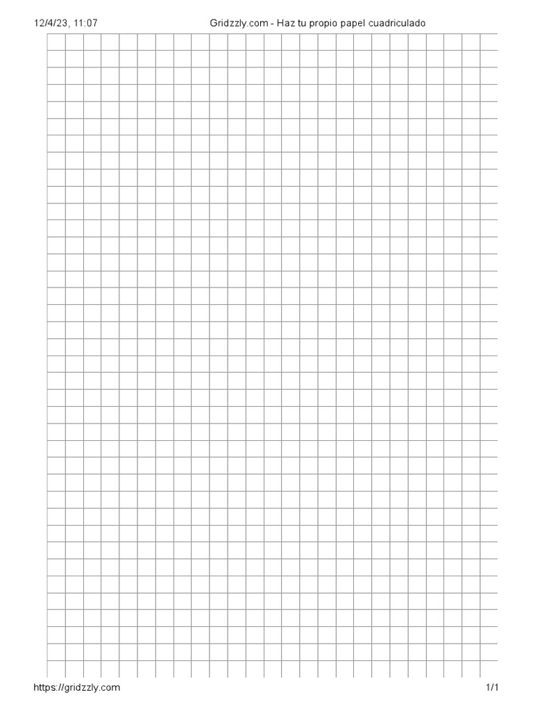 A5 Cuadriculado Gridzzly - Com - Haz Tu Propio Papel Cuadriculado | PDF
