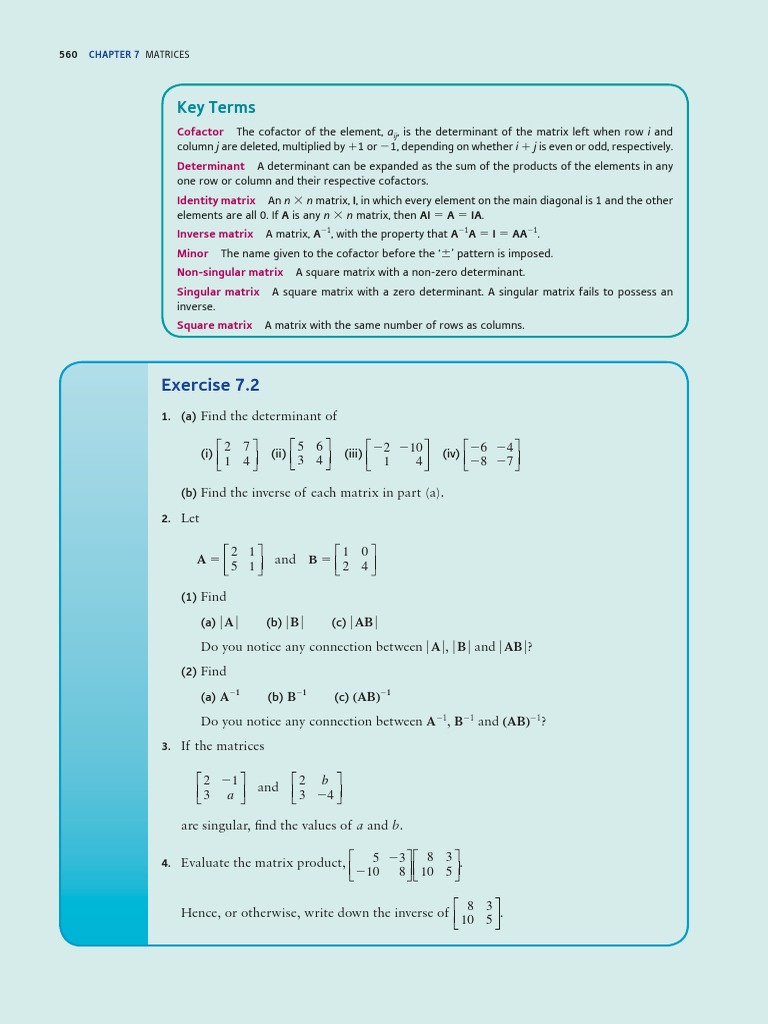4 Inverse Matrix | PDF | Matrix (Mathematics) | Determinant 4 Inverse Matrix | PDF | Matrix (Mathematics) | Determinant