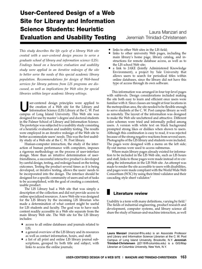 User-Centered Design of A Web Site For Library and Information Science ...
