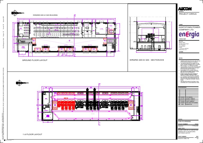 60641561-DWG-706-EIRGRID 220 KV GIS BUILDING SECTIONS AND LAYOUT | PDF | Electrical Engineering ...