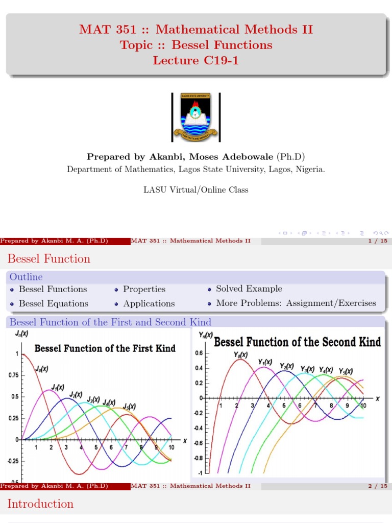Bessel Functions | PDF | Mathematics | Mathematical Analysis