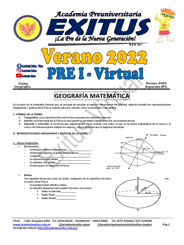 2° Tema. Geografia Matematica | PDF | Ecuador | Mapa
