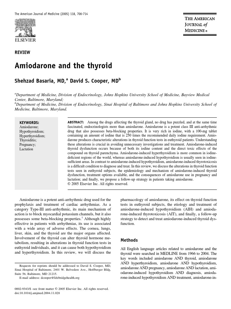 Basaria 2005 DD | PDF | Hypothyroidism | Thyroid Disease