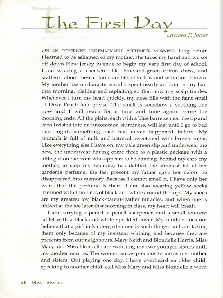 First Day of School by Edward P. Jones | PDF