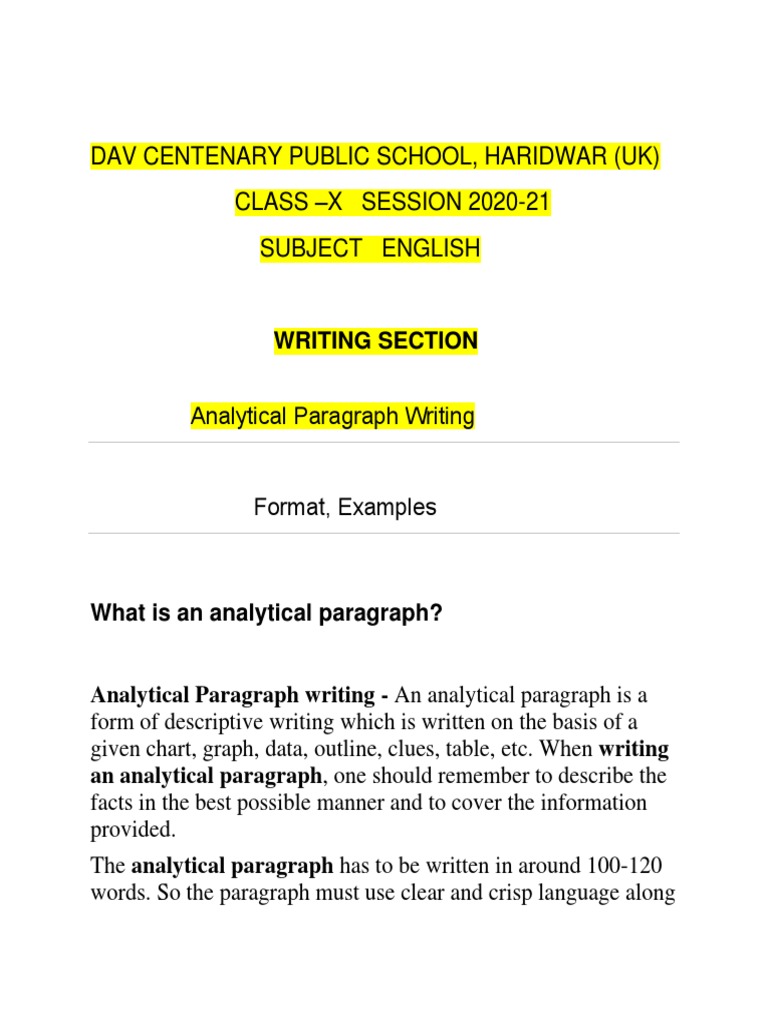 ENGLISH (10) ANALYTICAL PARAGRAPH | PDF | Chart | Poverty