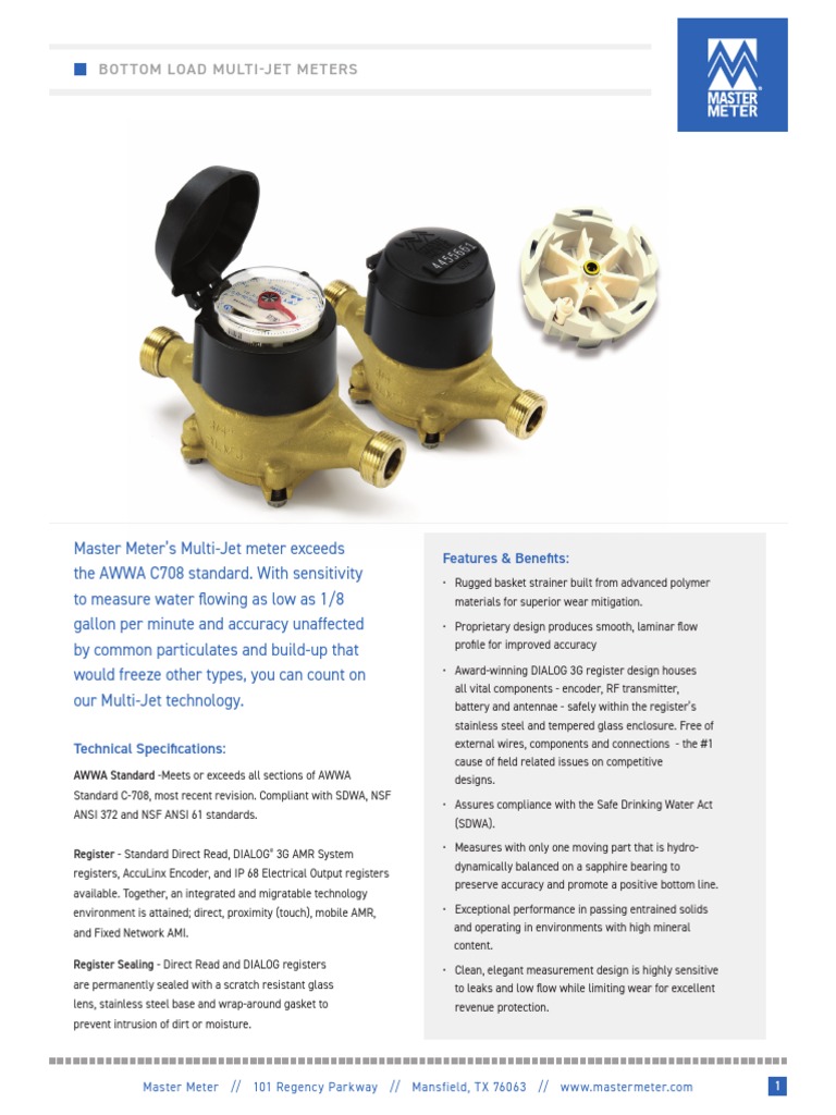 Master Meter BLMJ Residential Multi Jet Product Sheet v0511.20F ...