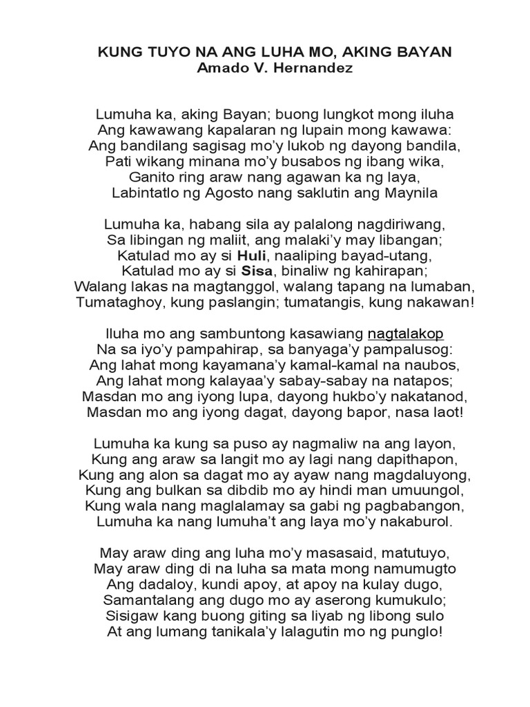 Kung Tuyo Na Ang Luha Mo | PDF
