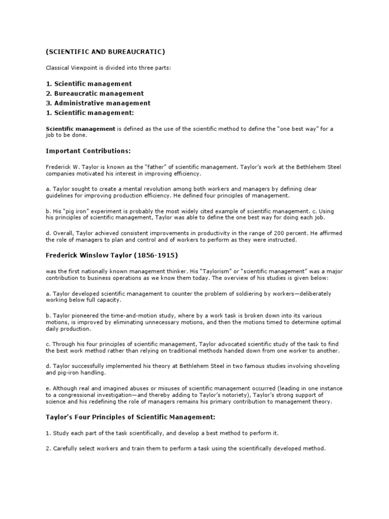 Time and Motion Studies by Taylor | PDF | Bureaucracy | Max Weber