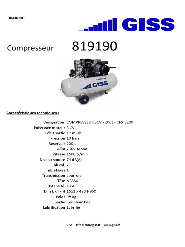 Compresseur GISS | PDF