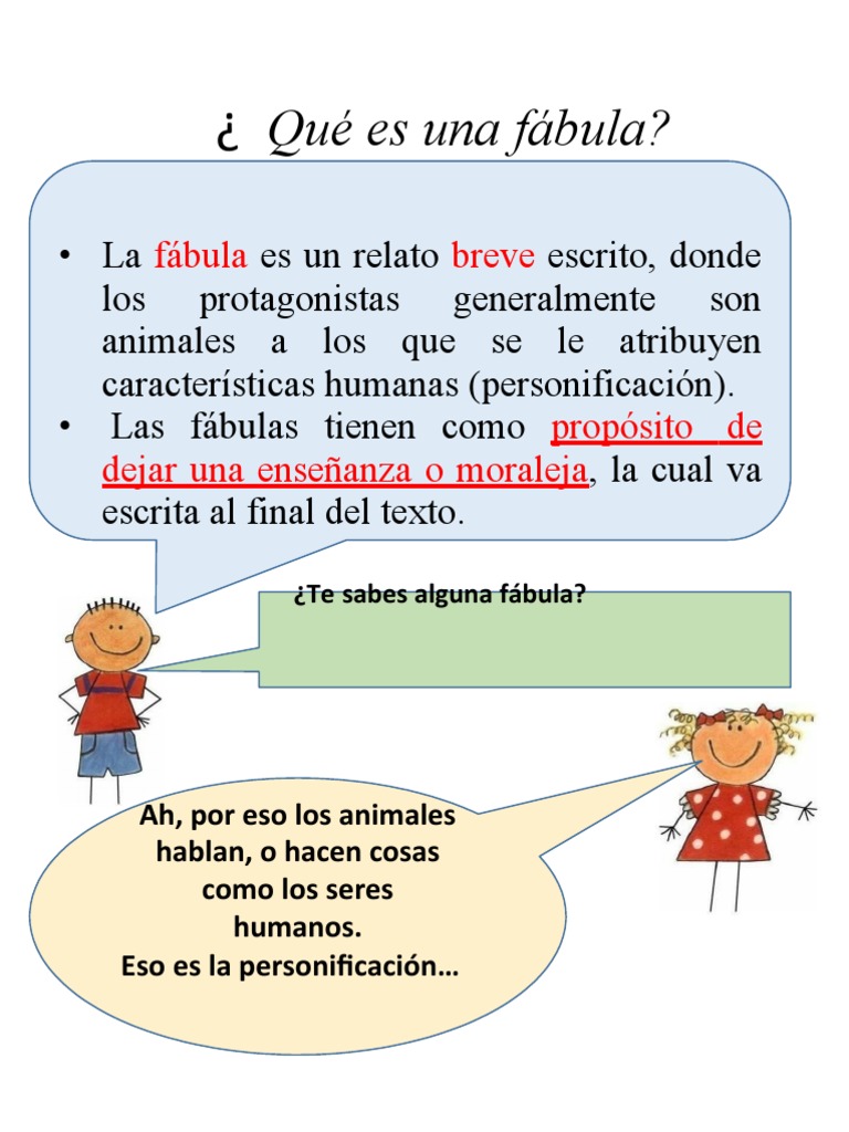 La Fabula Pdf Fábula