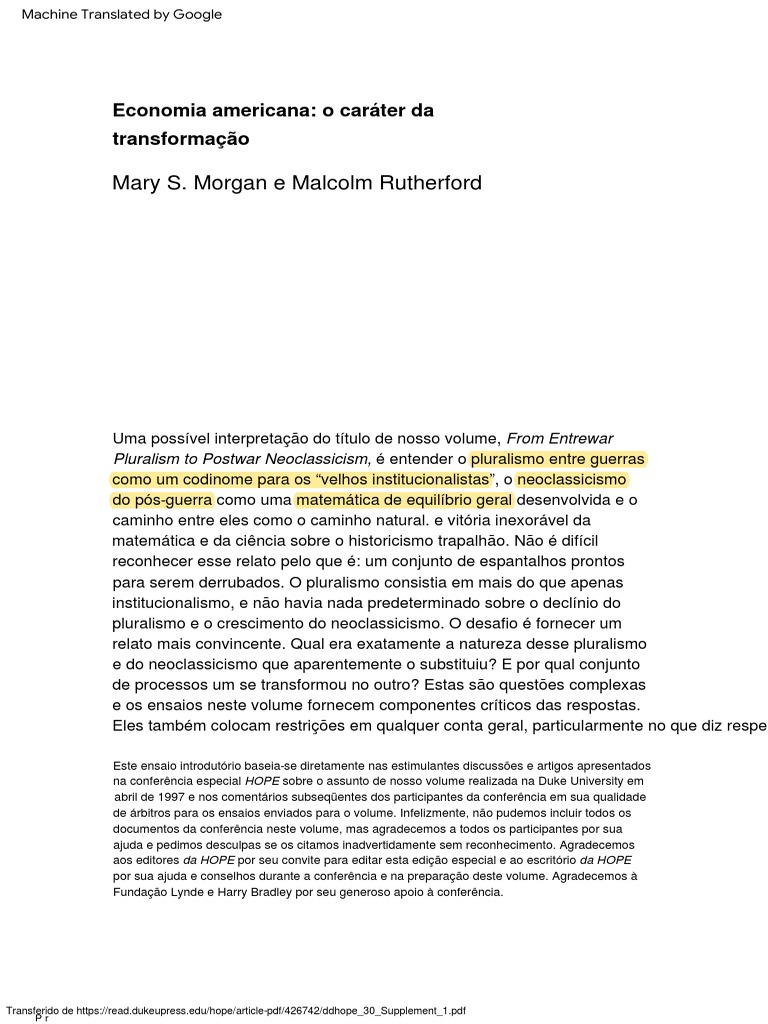 1 Morgan - Rutherford - 1998 (Traduzido) | PDF | Economia | Science