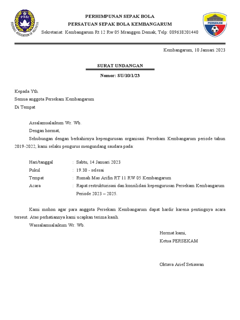 Undangan Rapat | PDF