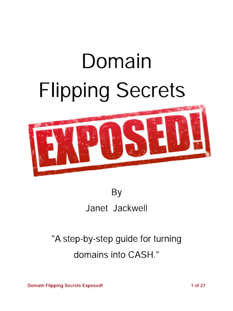 Domain Flipping Secrets Ebook | PDF | Language Arts & Discipline