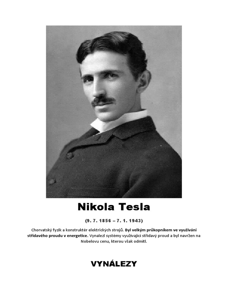 Nikola Tesla Document | PDF