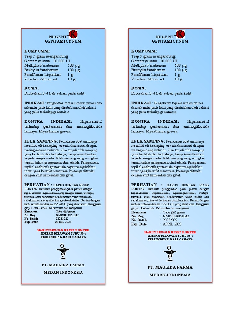 BROSUR, ETIKET Salep Mata KLORAM | PDF