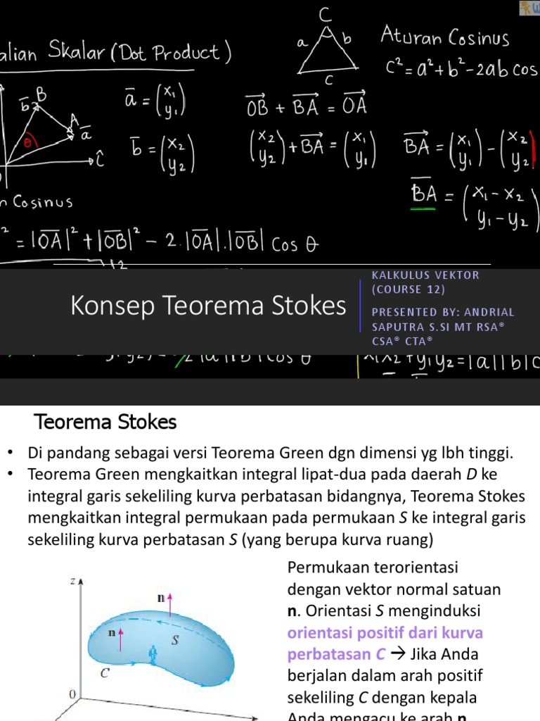 Konsep Teorema Stokes | PDF