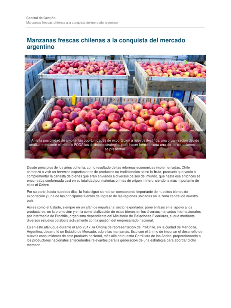 Manzanas Frescas Chilenas A La Conquista Del Mercado Argentino ...