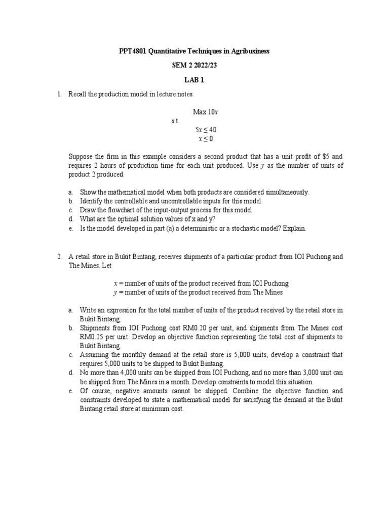 Lab 1 | PDF | Textbook | Business