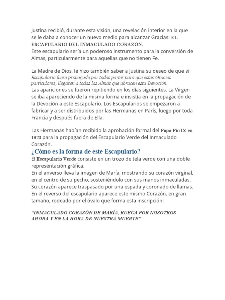 Escapulario Verde | PDF