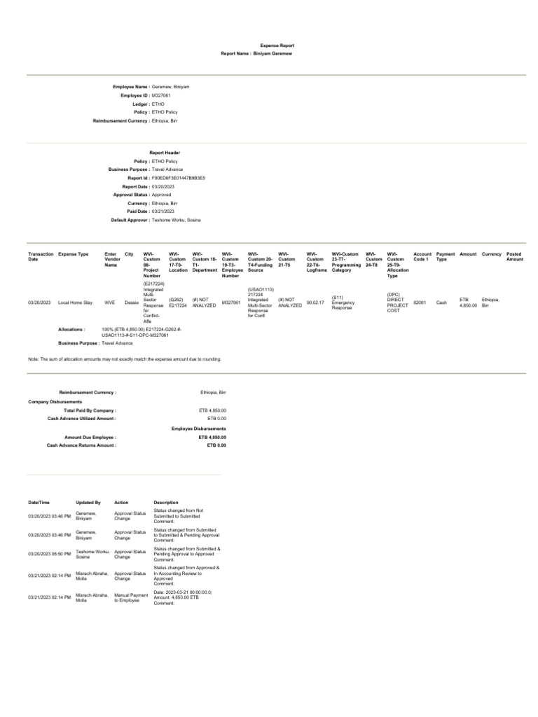 Detail PED | PDF | Per Diem | Payments