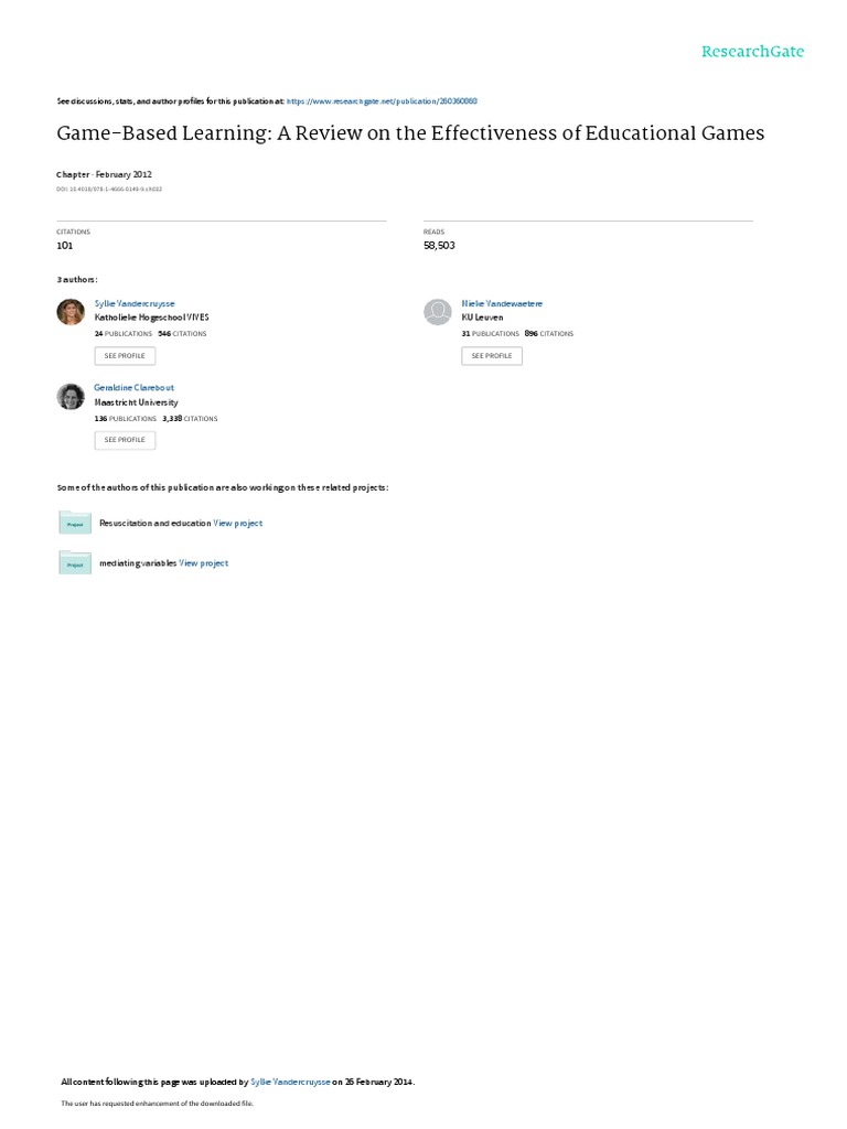 ReviewEducationalGames ChapterBook | PDF