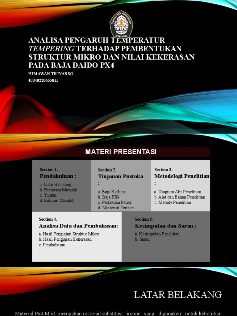 Hasil Tempering Baja Daido PX 4 | PDF