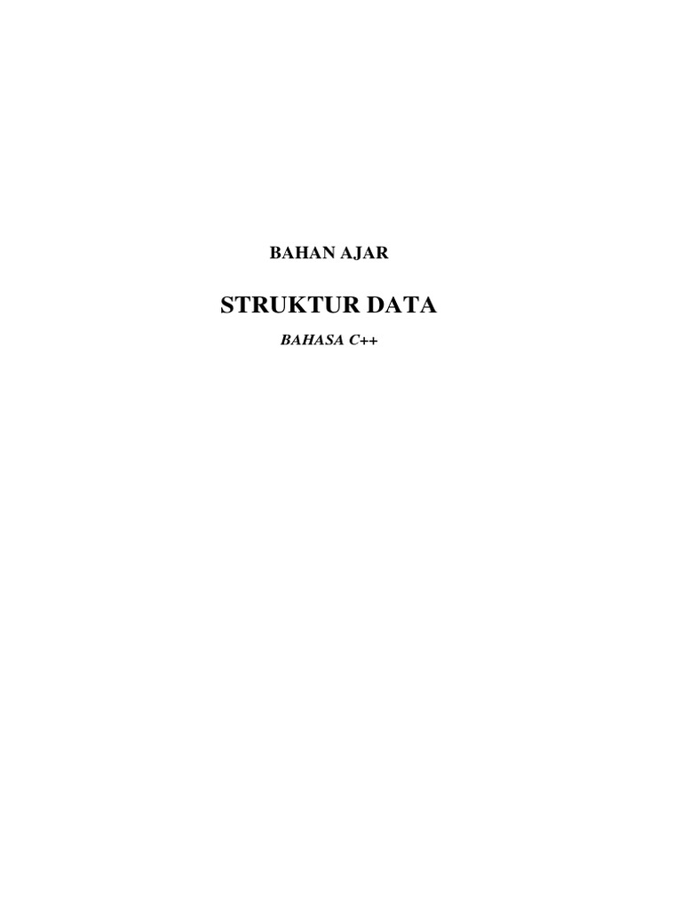Bahan Ajar Struktur Data | PDF